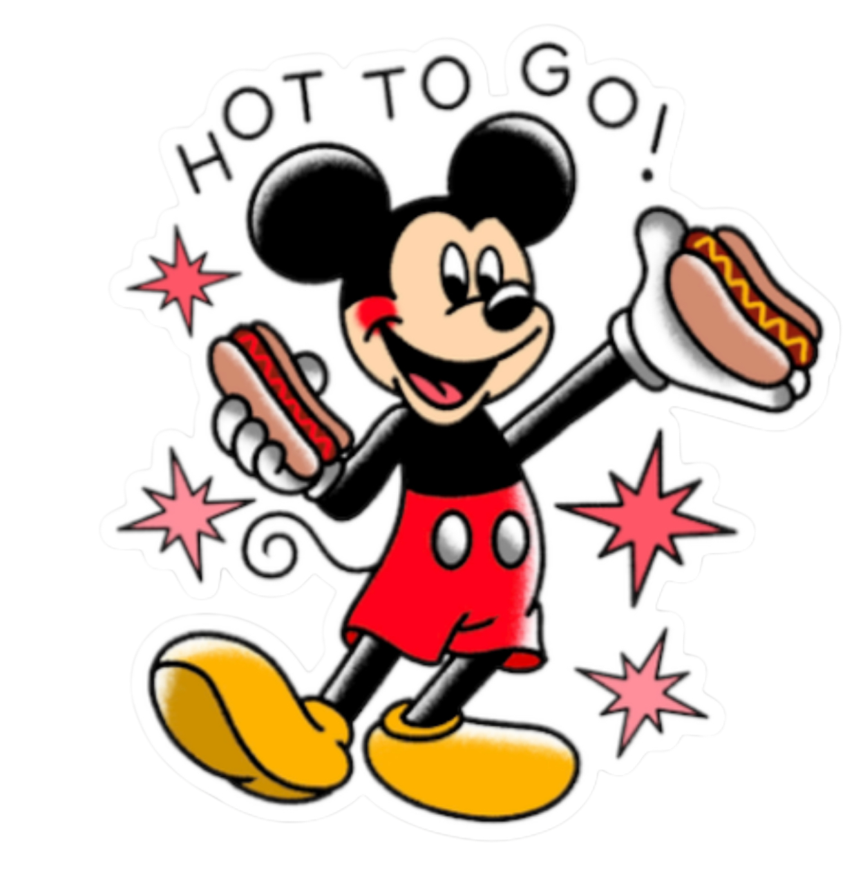 Hot to Go Mickey Sticker – Theme Parks Therapy